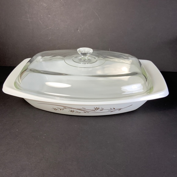 Pyrex | Kitchen | Vintage Pyrex 55 Golden Honeysuckle Covered Baking ...